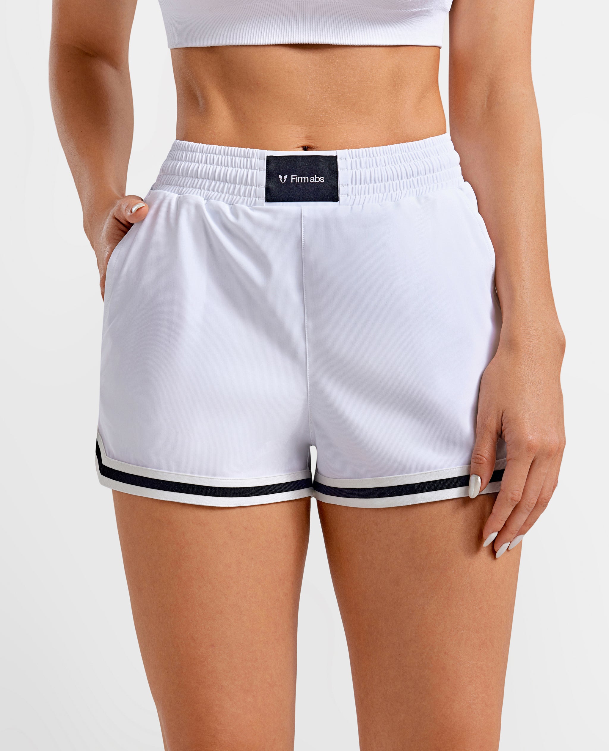 Firmabs Vivid Flow Shorts - White | FIRM ABS
