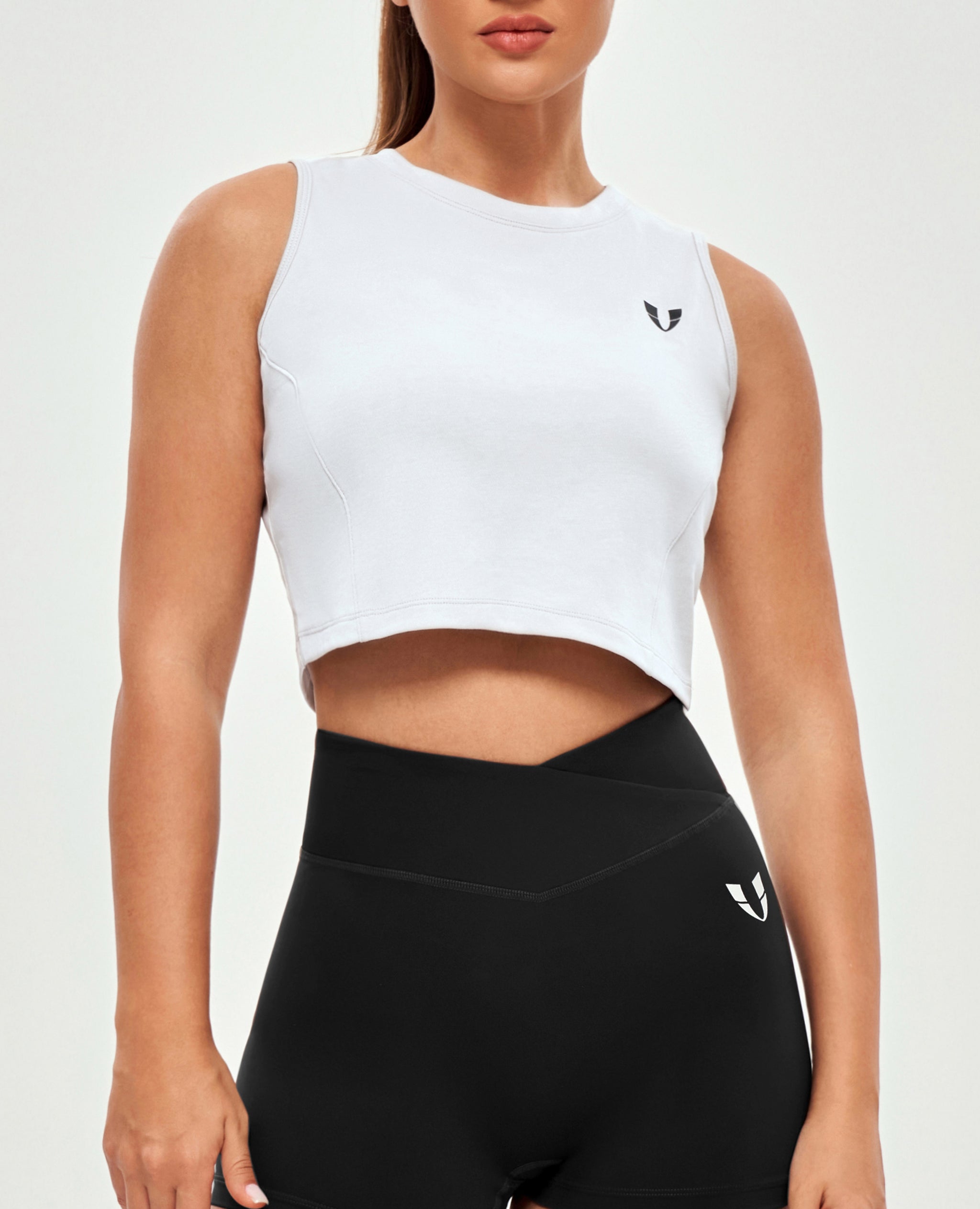 Athletic Crop Top White | FIRM ABS