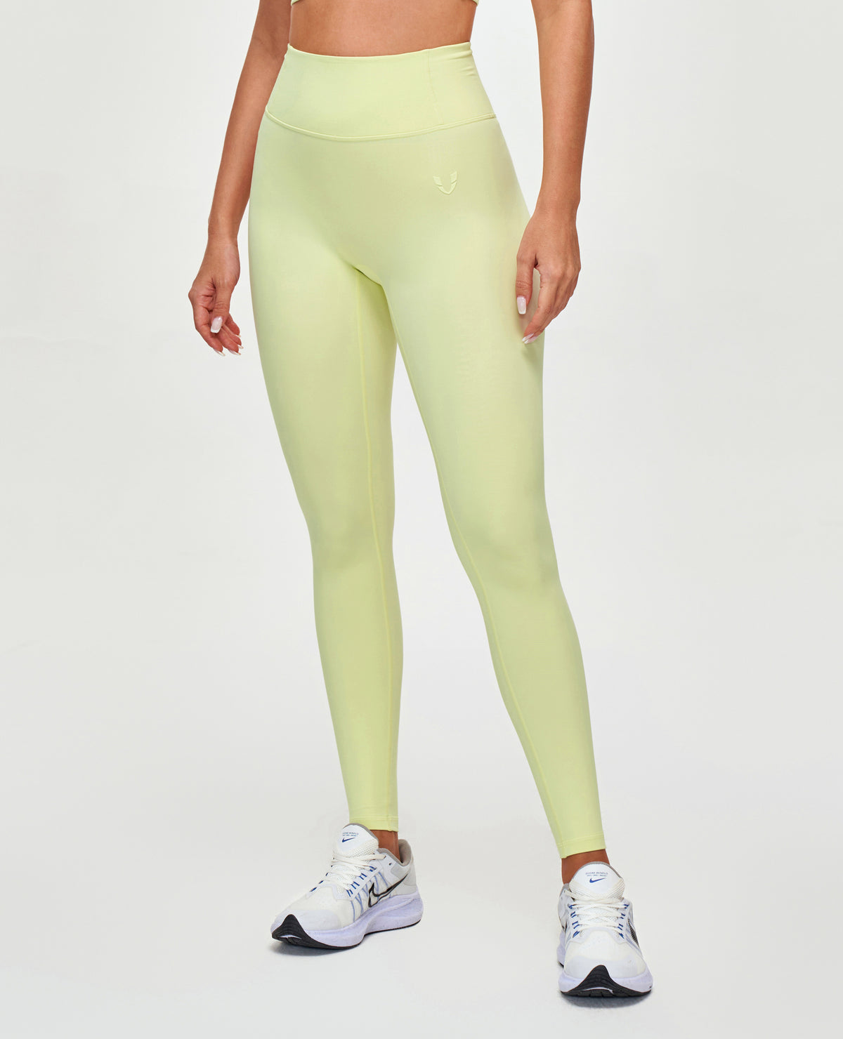 High Waisted Workout Leggings Light Yellow | FIRM ABS