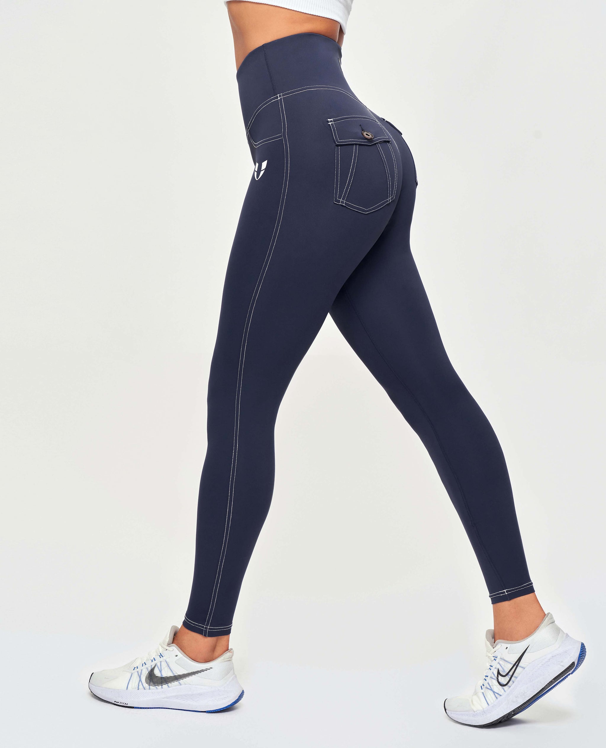 Contrast Stitch Squat-Proof High-Waisted Leggings | Workout & Gym Wear ...