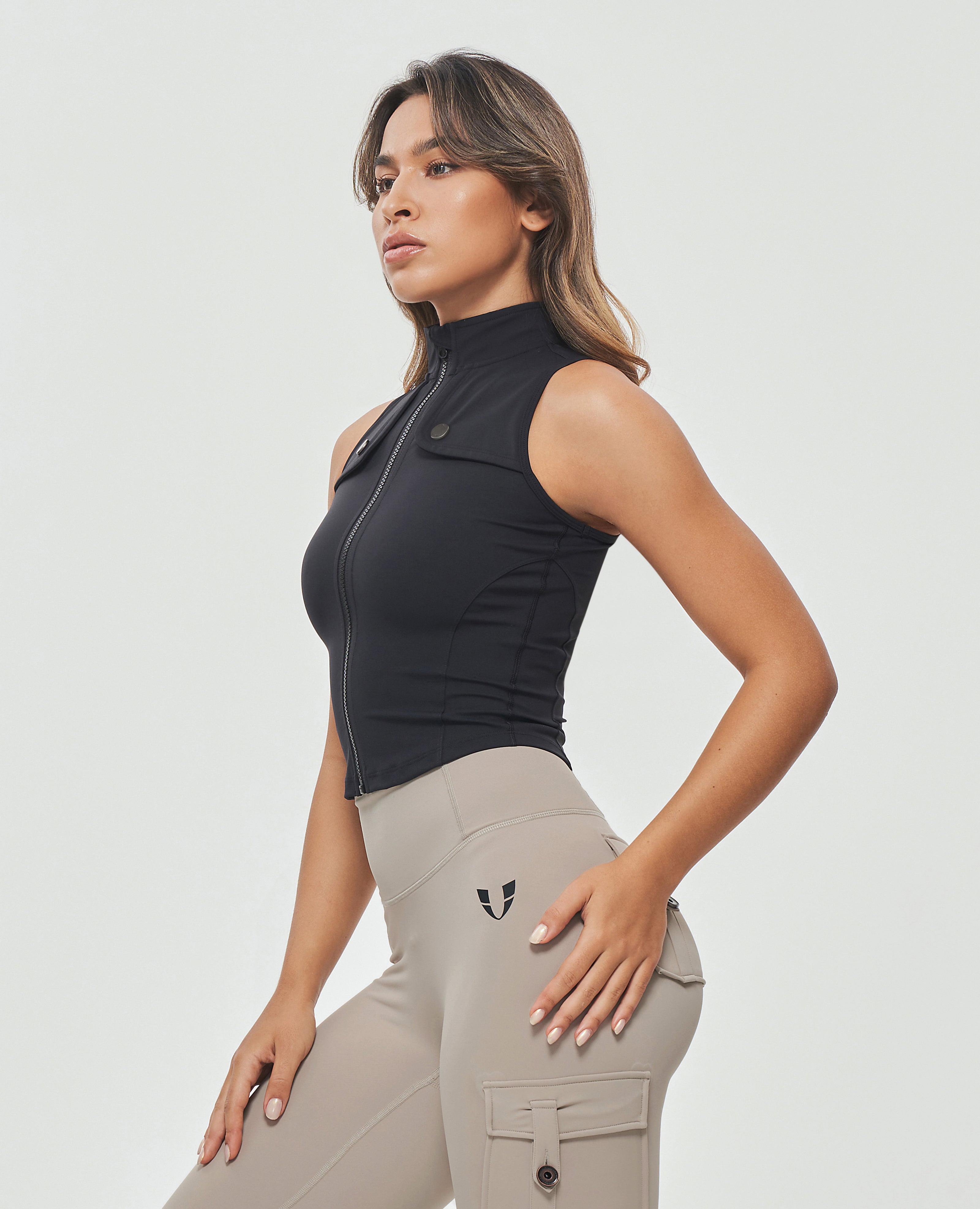 Zip Up Cargo Tank Black | FIRM ABS