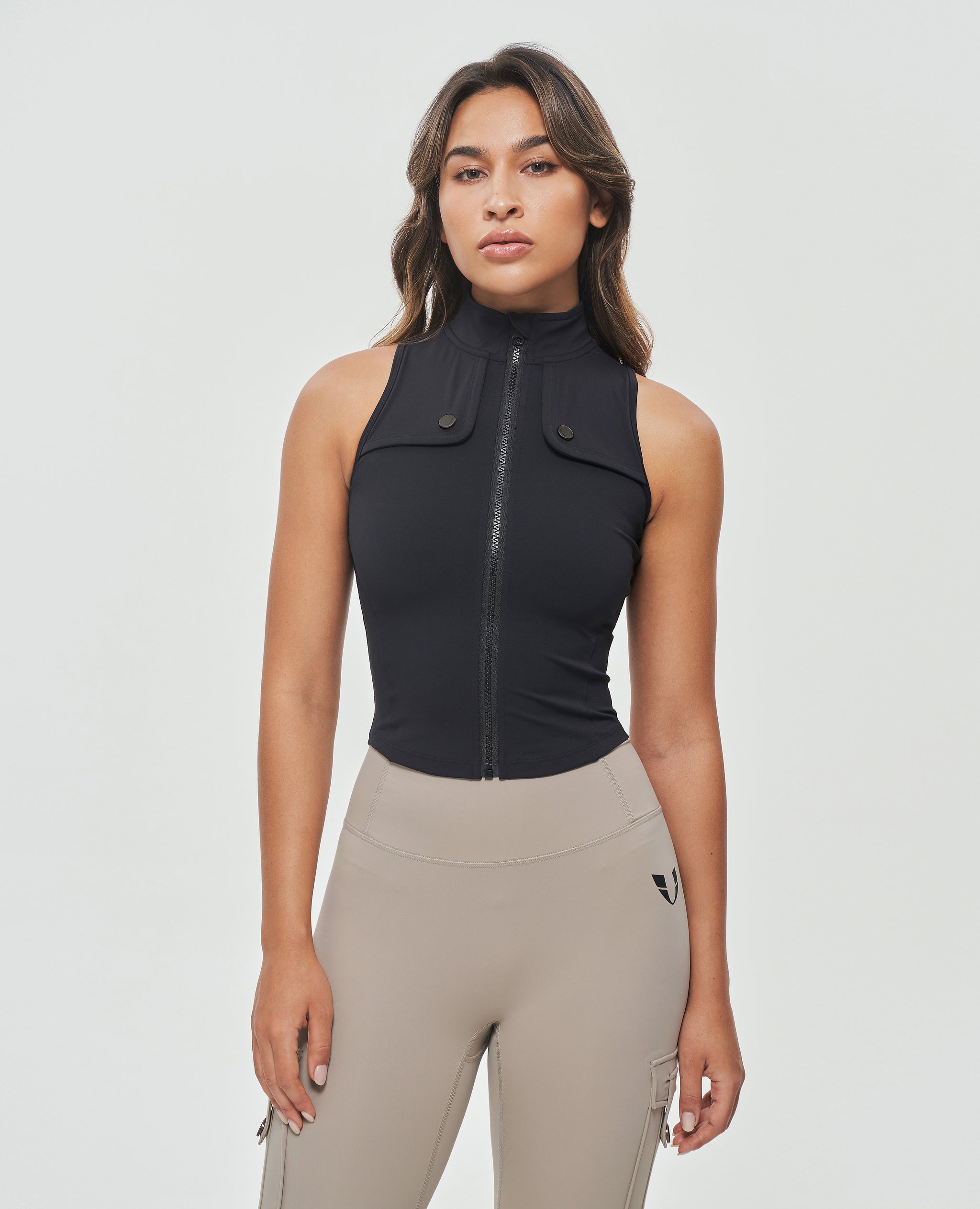 Zip Up Cargo Tank Black | FIRM ABS